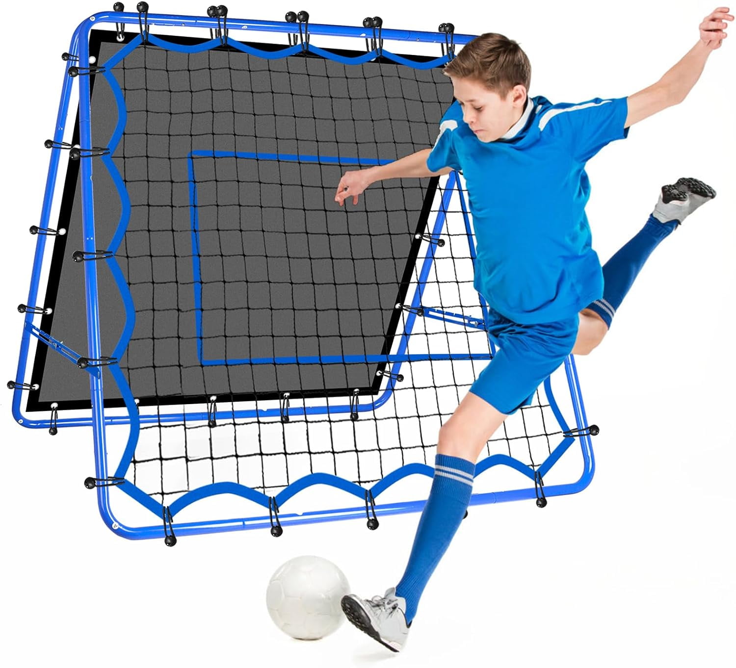 Dual-Sided Soccer Rebounder Net, Fast & Slow Rebound Speed Training for ...