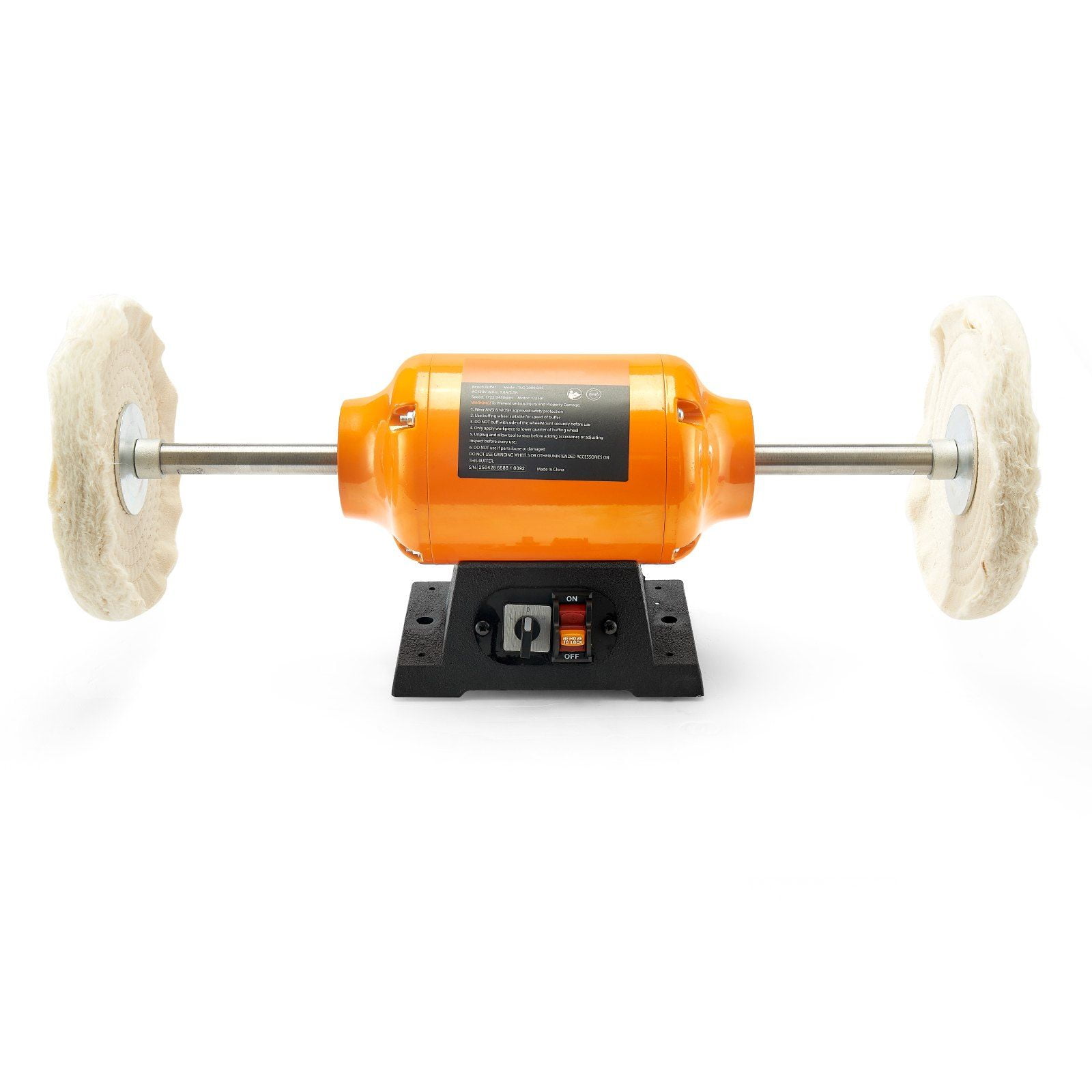 Dual Speed 8-" Bench Buffer Polisher,1/2 HP 1725/3450 RPM Metal ...