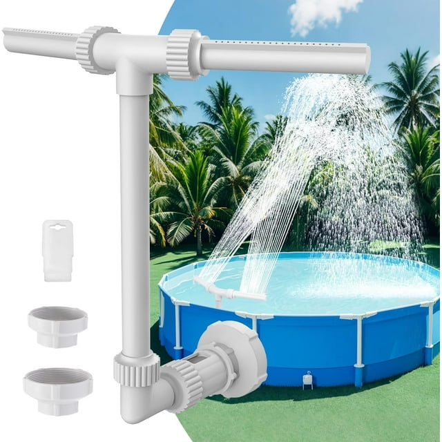 Dual Spray Swimming Pool Fountain - Waterfall for Above Ground/Inground ...