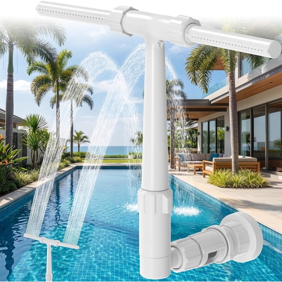 Dual Spray Waterfall Sprinkler Fountain for Above and In-Ground Pools ...