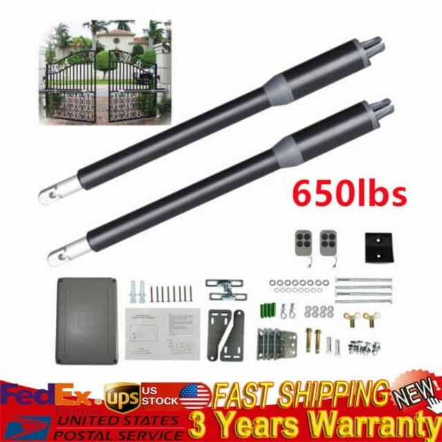 Dual Swing Gate Opener Automatic Gate Opener Heavy Duty 650lbs & Remote ...