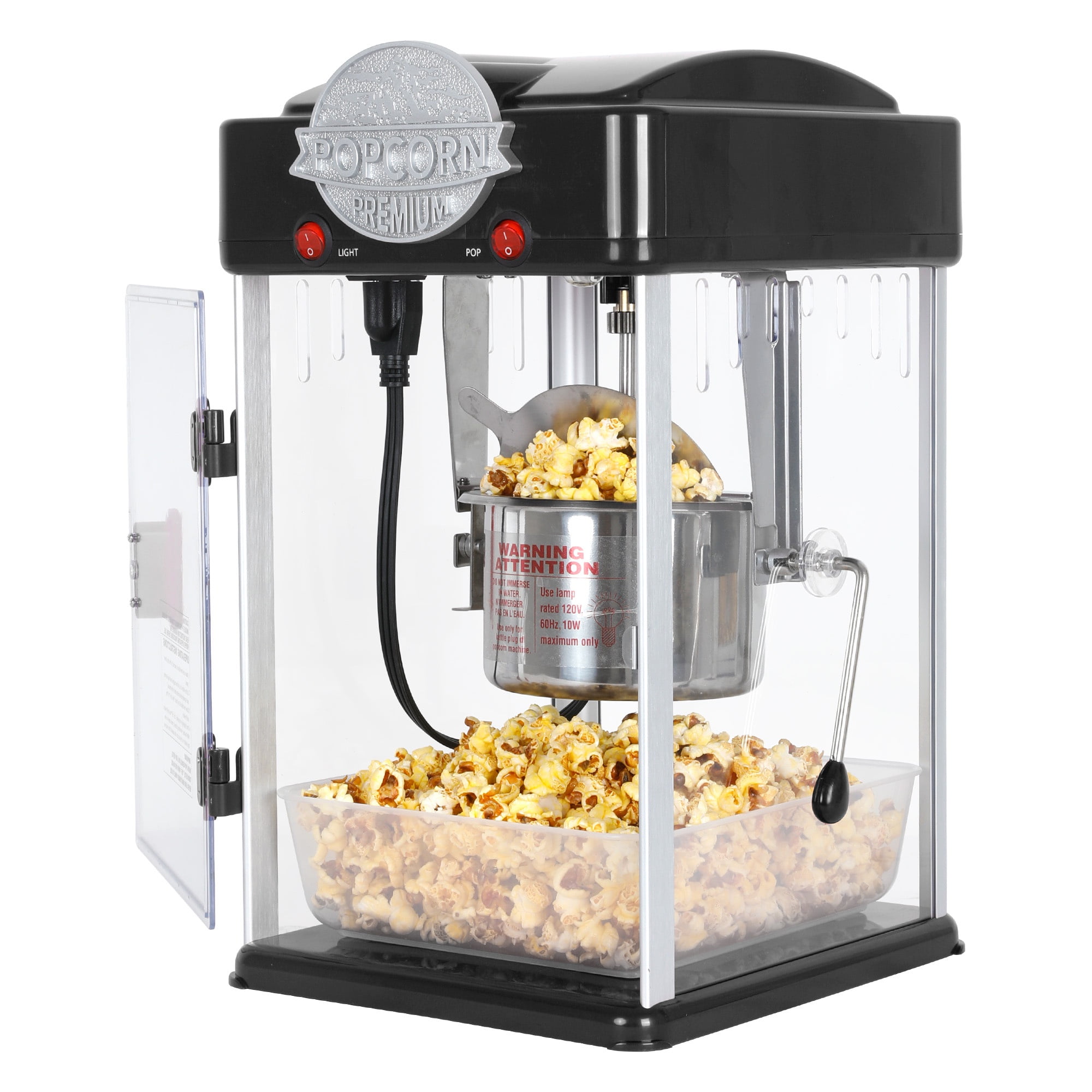 Dual Switch System Tabletop Popcorn Machine with 6oz Stainless Steel ...
