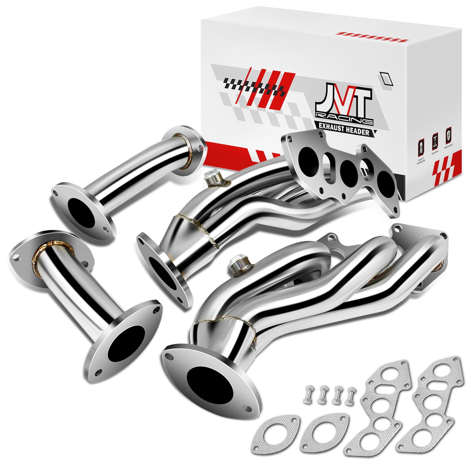 Dual T304 SS Exhaust Manifold Header Kit For 06-13 Lexus IS250 XE20 ...