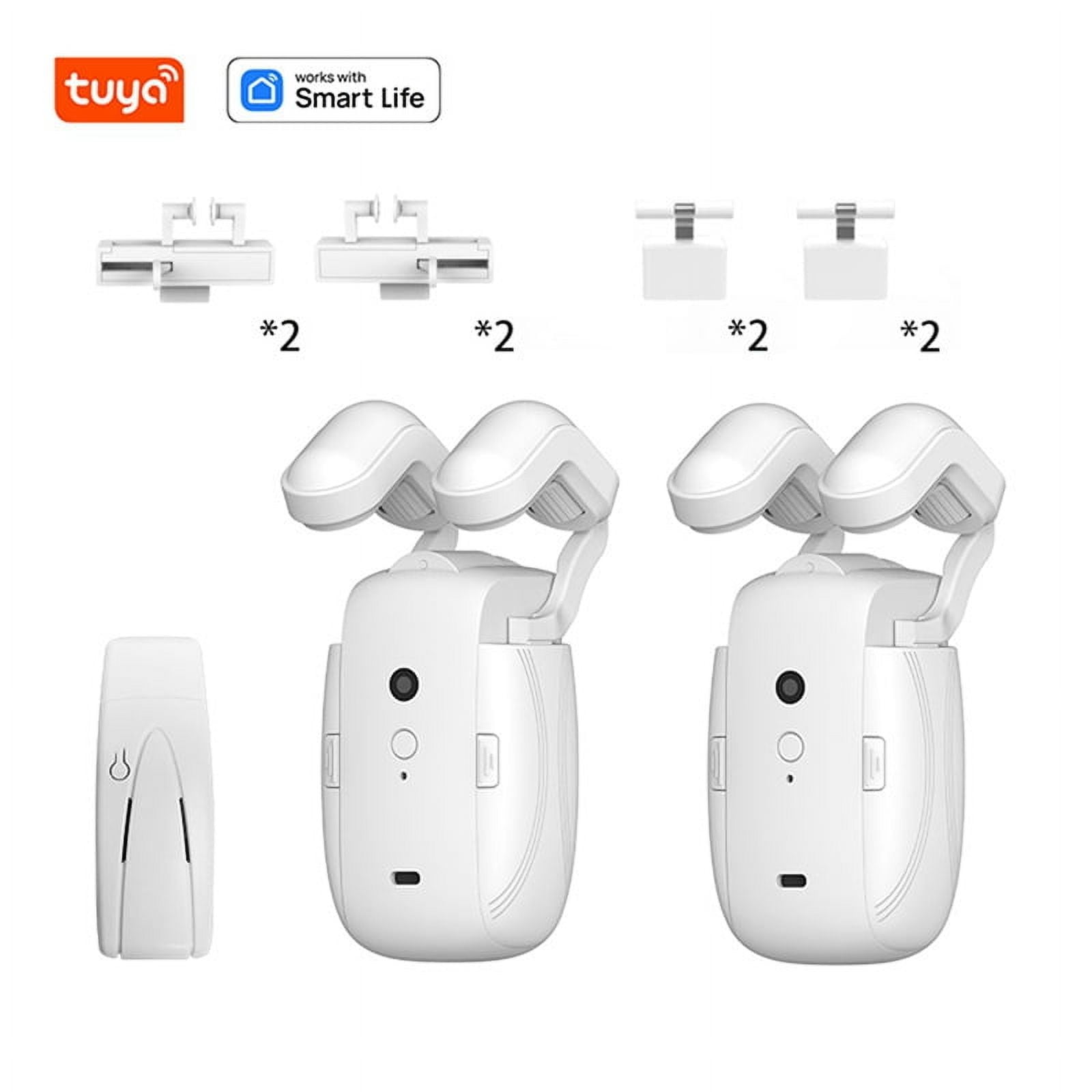 Dual TUYA Smart WiFi Curtains Robot Roman Rod Track/T/U-Rail Tracks ...