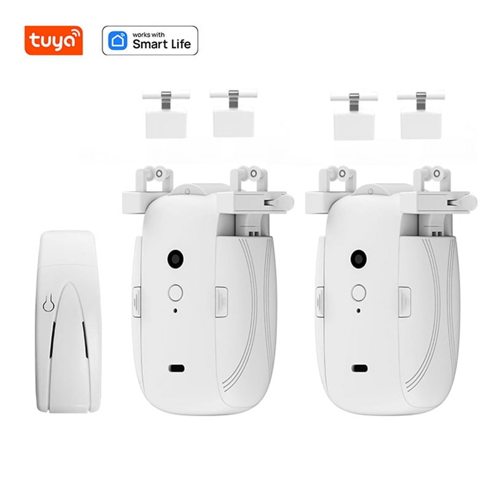 Dual TUYA Smart WiFi Curtains Robot T/U-Rail Tracks Automatic Curtain ...