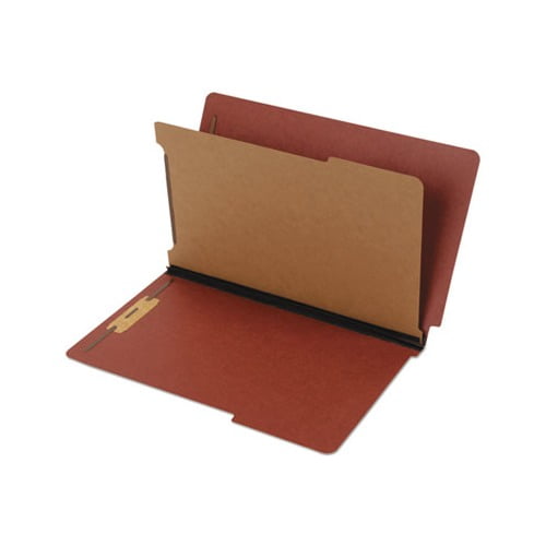 Dual Tab Classification Folders 1 Divider, Legal Size, Red, 10/Box ...