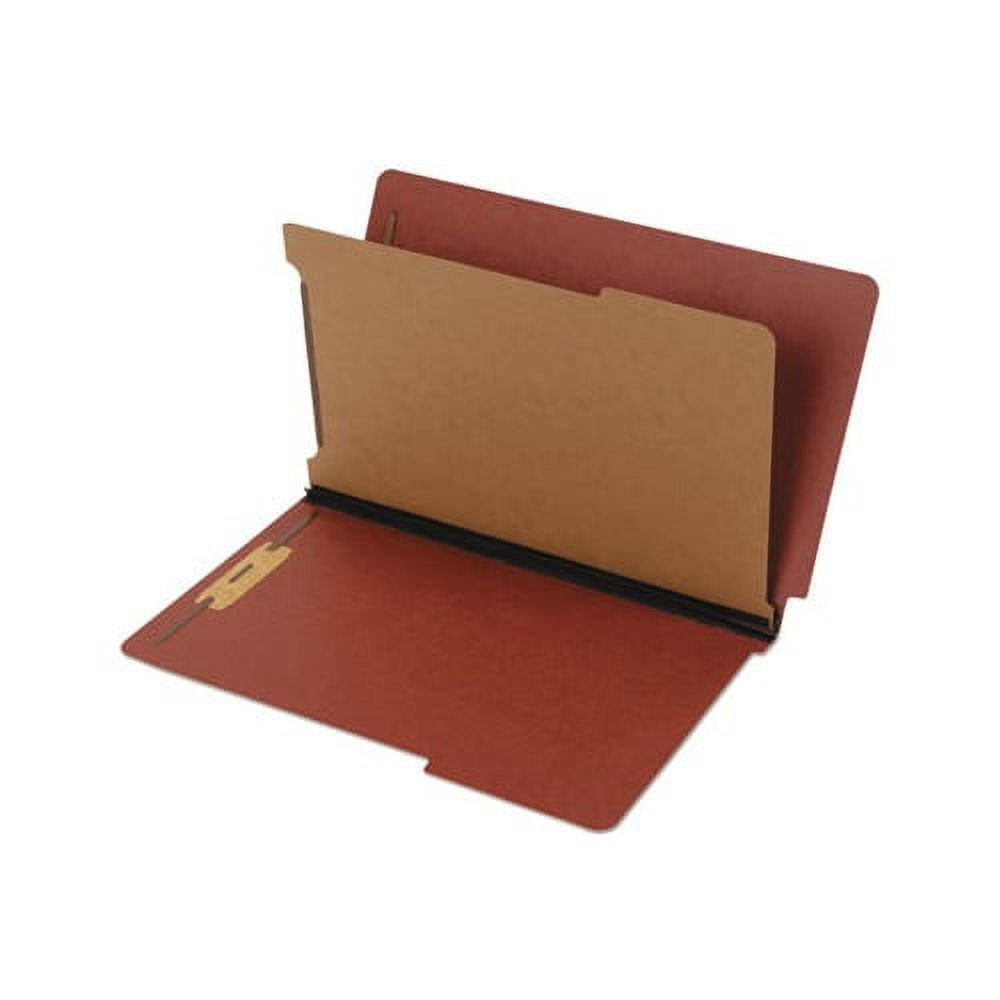 Dual Tab Classification Folders 1 Divider, Legal Size, Red, 10/Box ...