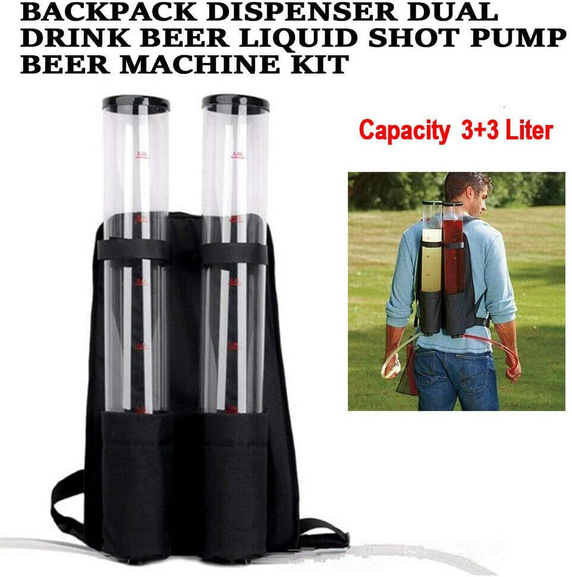 Dual Backpack Drink Dispenser Portable 3+3L Beverage Liquid Beer Bag ...