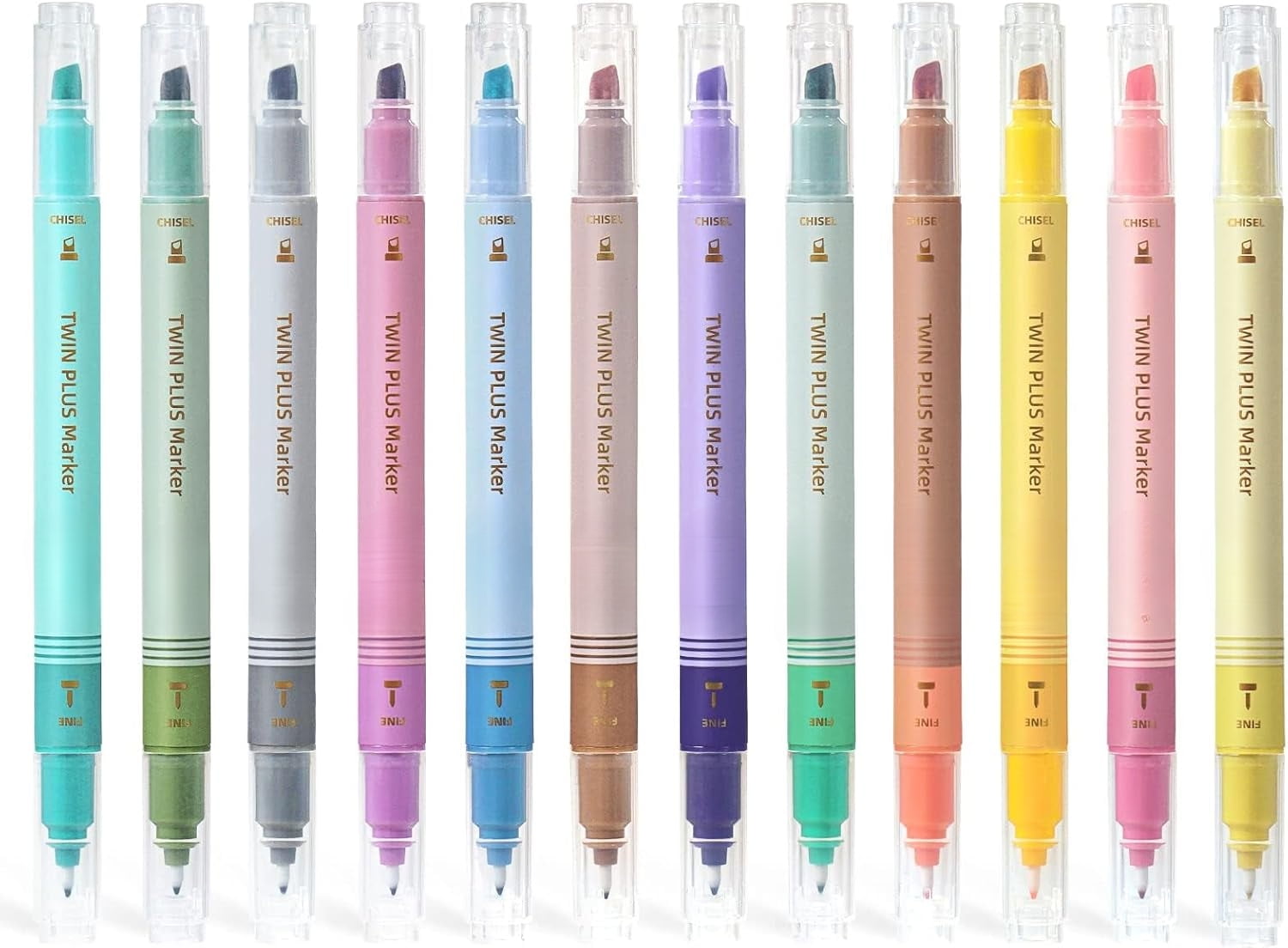 Dual Tip Highlighter Markers: Aesthetic Fine & Chisel Tip Pastel ...