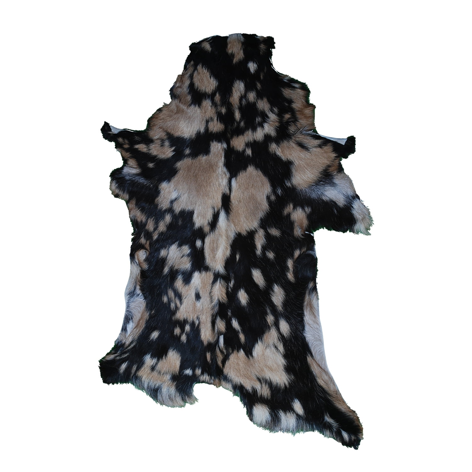 Dual-Tone Goat Skin Rug | Luxurious Multicolored Hair-on Hide for ...