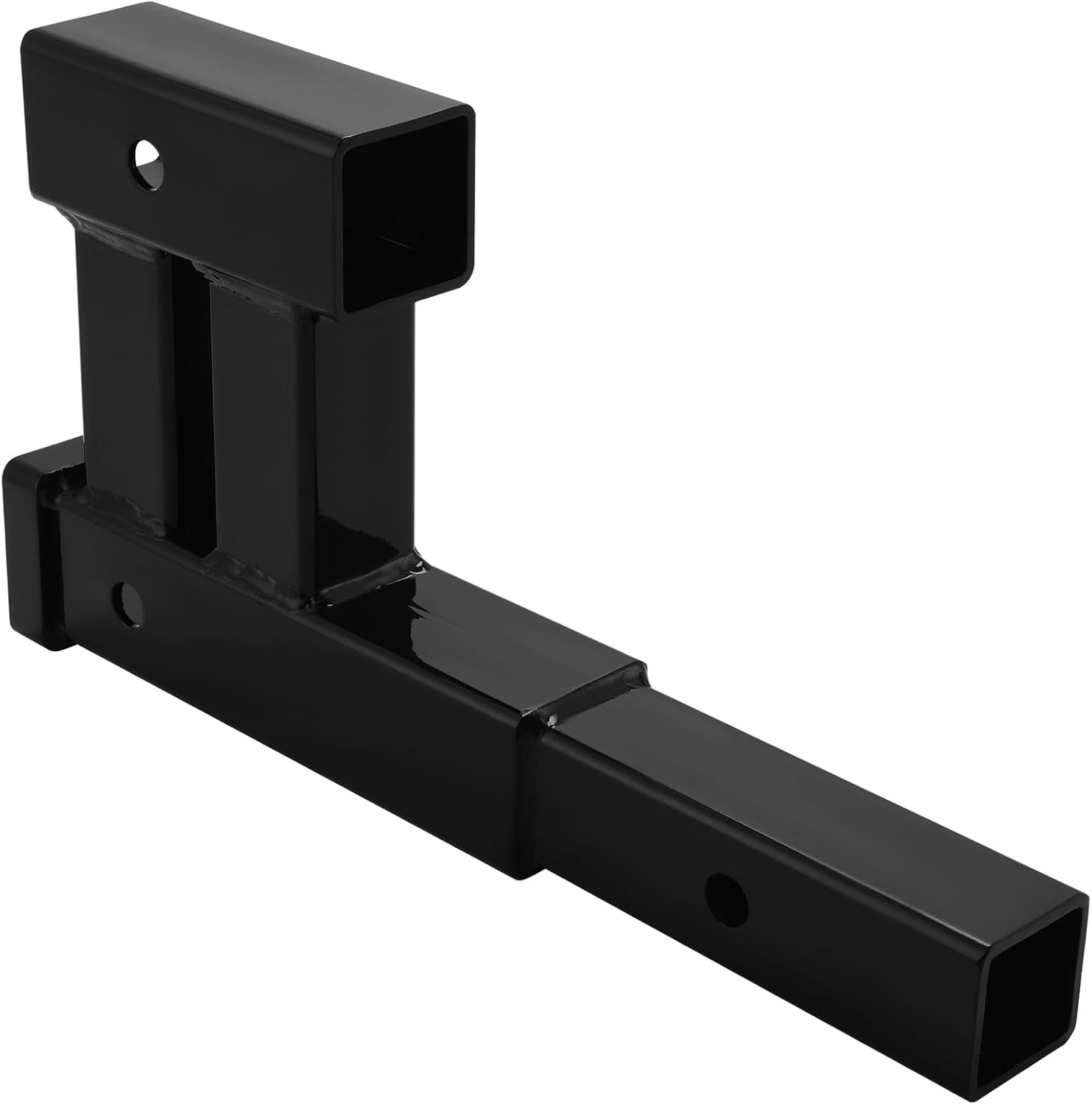 Dual Trailer Hitch Receiver Rise-Drop Adapter Extender Extension Tow ...