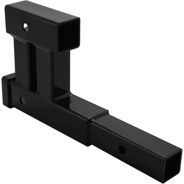 Dual Trailer Hitch Receiver Rise-Drop Adapter Extender Extension Tow ...