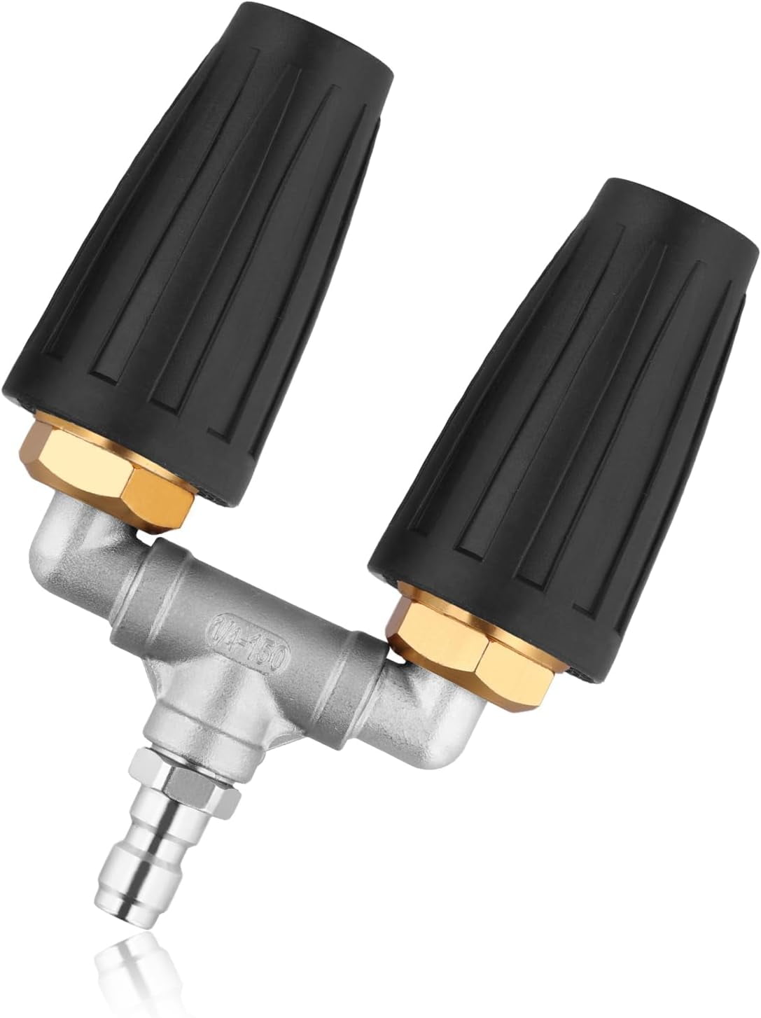 Dual Turbo Nozzle, 360° Rotating Pressure Washer Nozzle Tips with 1/4" Quick Connector 4000PSI 4 ...