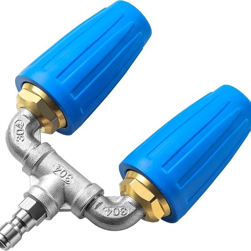 Dual Turbo Nozzle Pressure Washer 1/4 Quick-Connect with Stainless ...