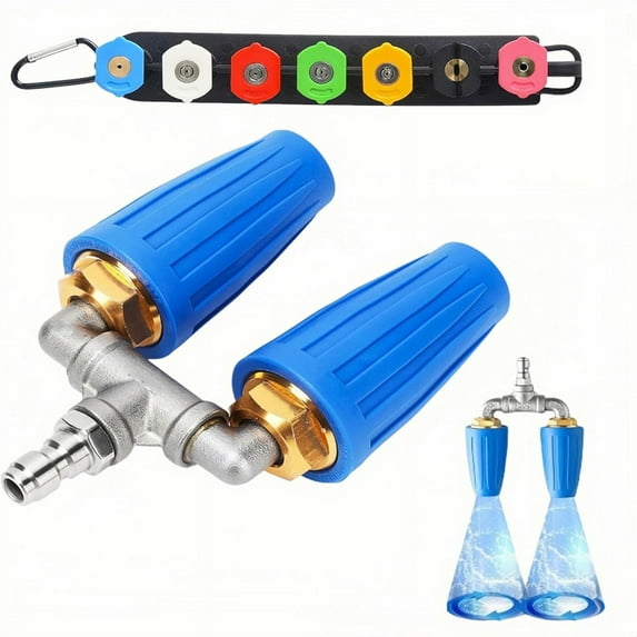 Dual Turbo Nozzle Pressure Washer, 360°Rotating Turbo Nozzle with 1 ...
