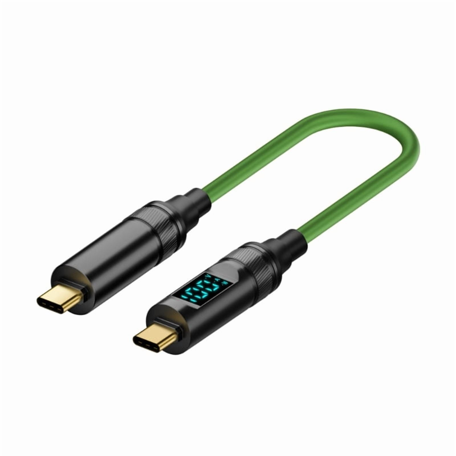 Dual Type C PD100W Fast Charging Cable 100W Digital Voltage and Current ...