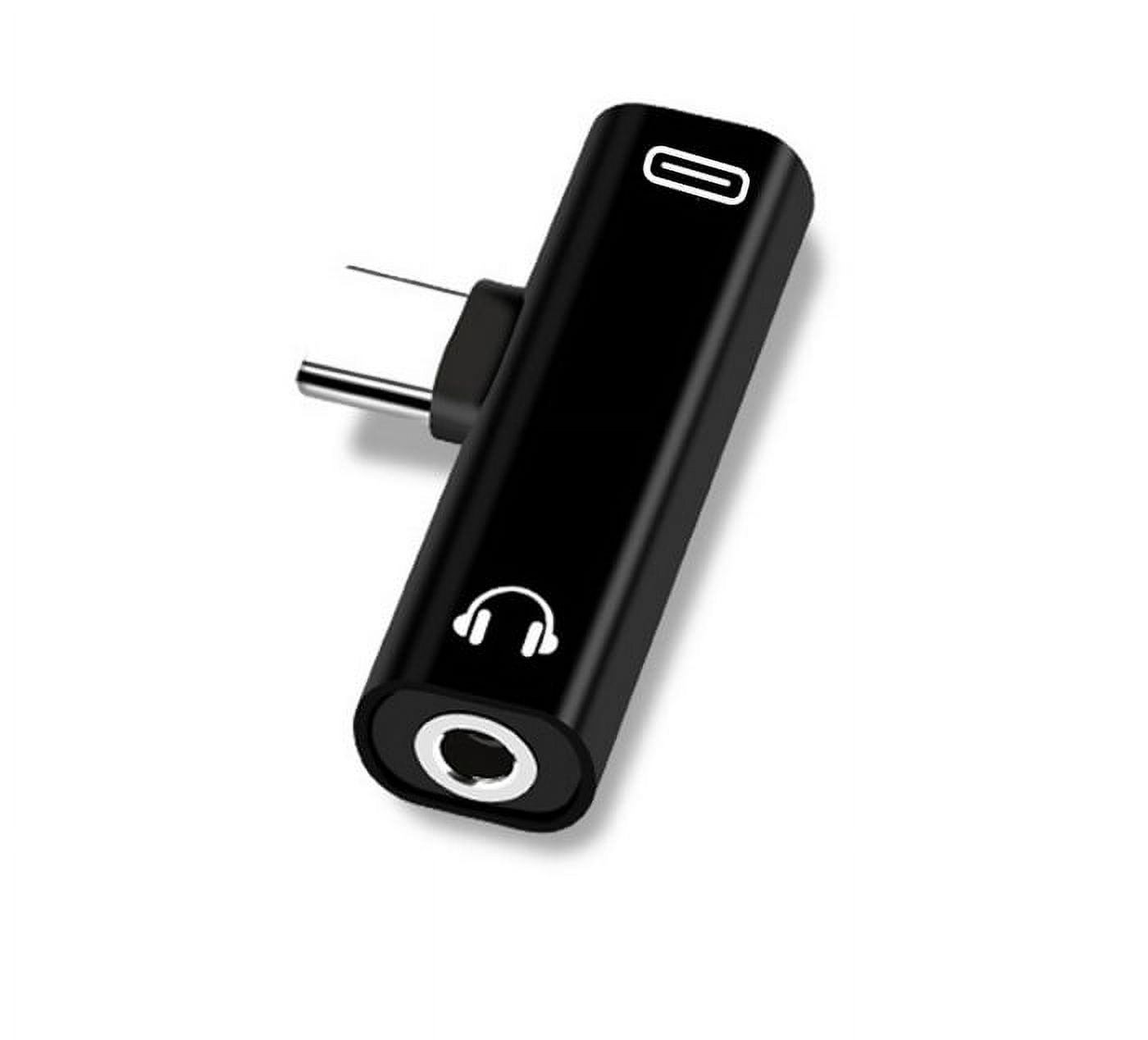 Dual Type C USB-C Earphone Headphone Audio Charging Charger Adapter ...