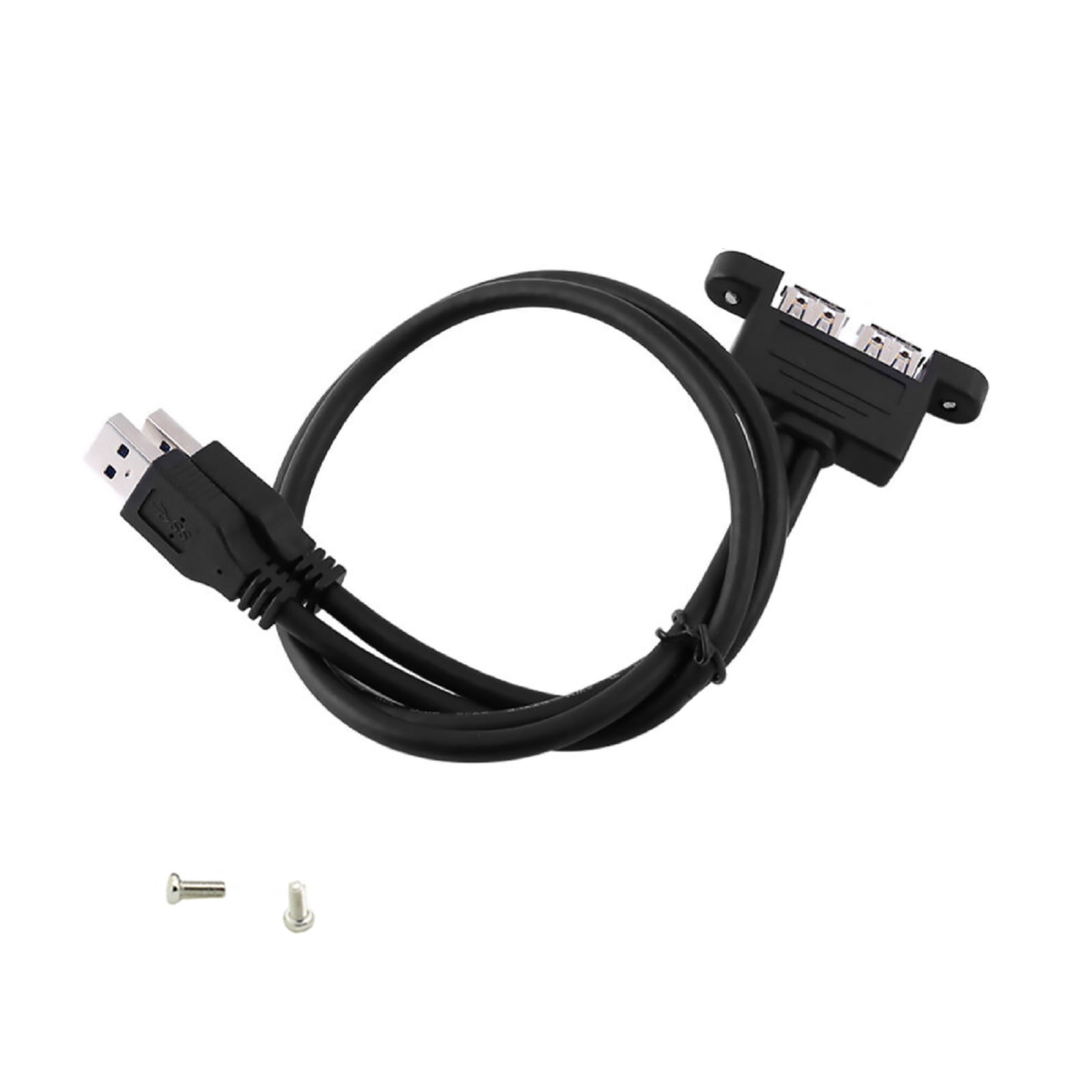 Dual USB 3.0 Extension Cable with Panel Mount Holes Stable Connection ...