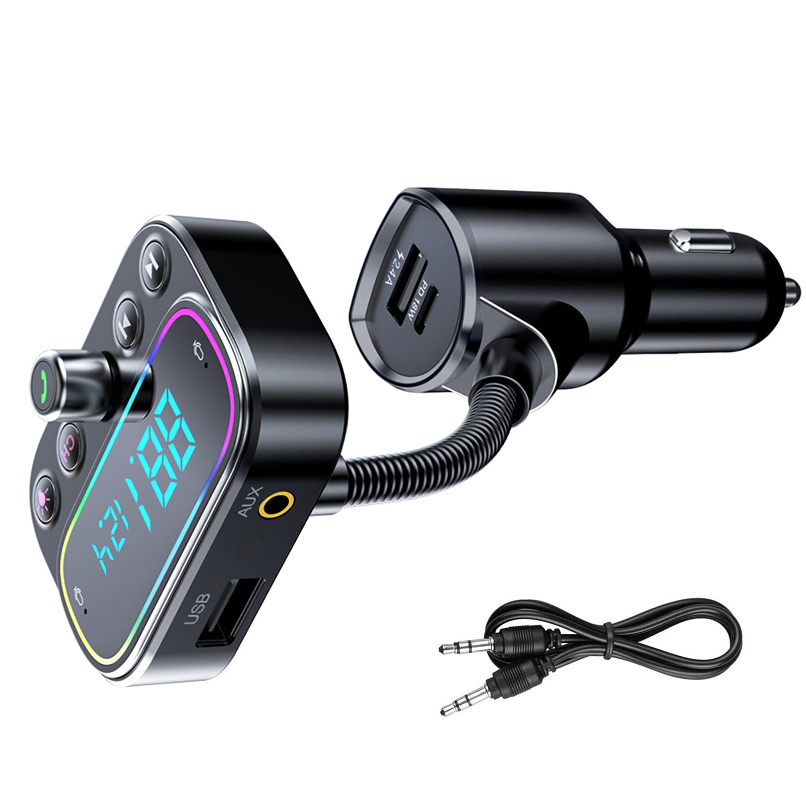 Dual USB Bluetooth FM Transmitter for Car LCD Screen, Voice ...