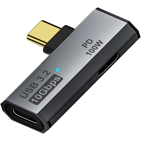 Dual USB C Headphone Adapter with 100W Charging Port, 2-in-1 USB Type C ...