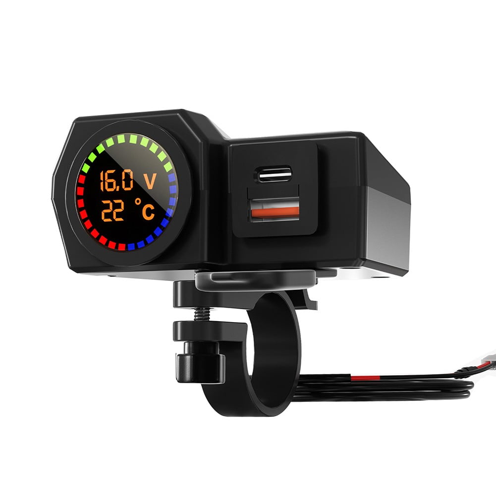 Dual USB+C Port Charger With Temperature And Voltage Digital Display PD ...