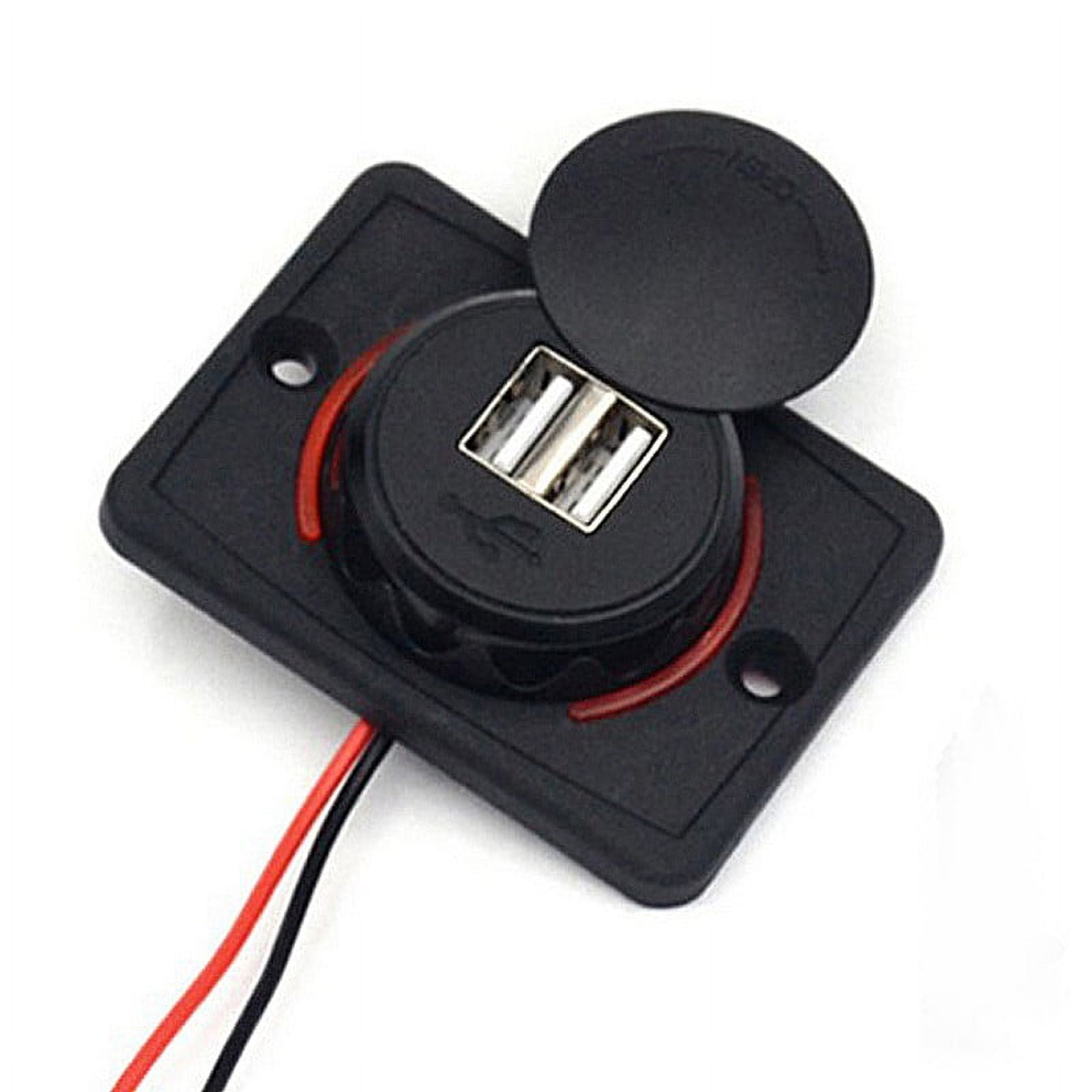 Dual USB Car Charger 12-24V 3.1A For Car Bus Boat Camper Red/Blue/Green ...