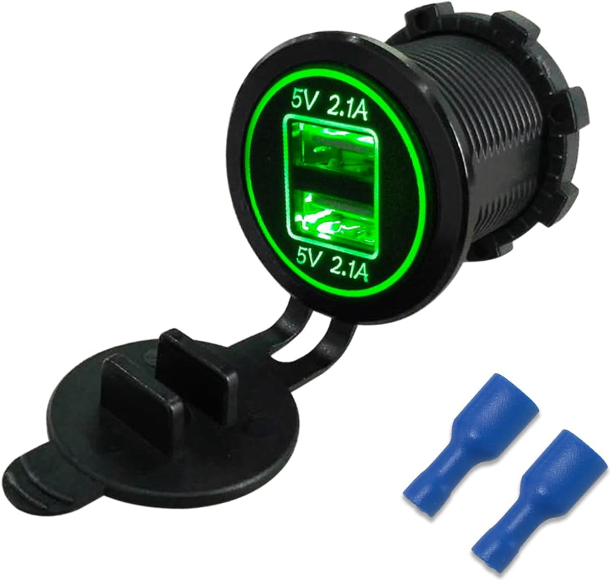 Dual USB Charger Socket, Waterproof 2.1A & 2.1A Fast Charge Dual Port ...