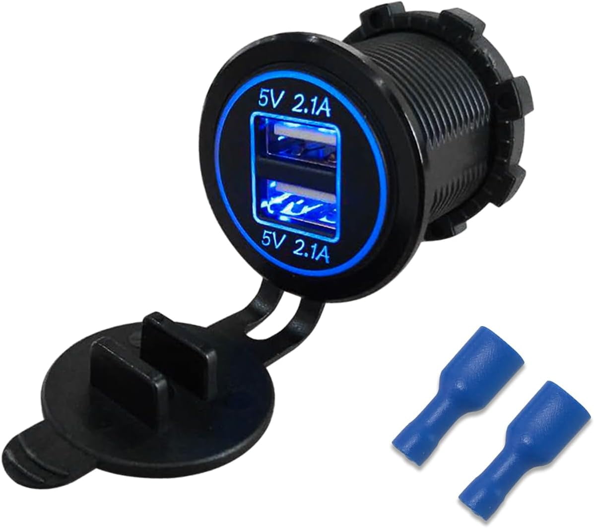 Dual USB Charger Socket, Waterproof 2.1A & 2.1A Fast Charge Dual Port ...