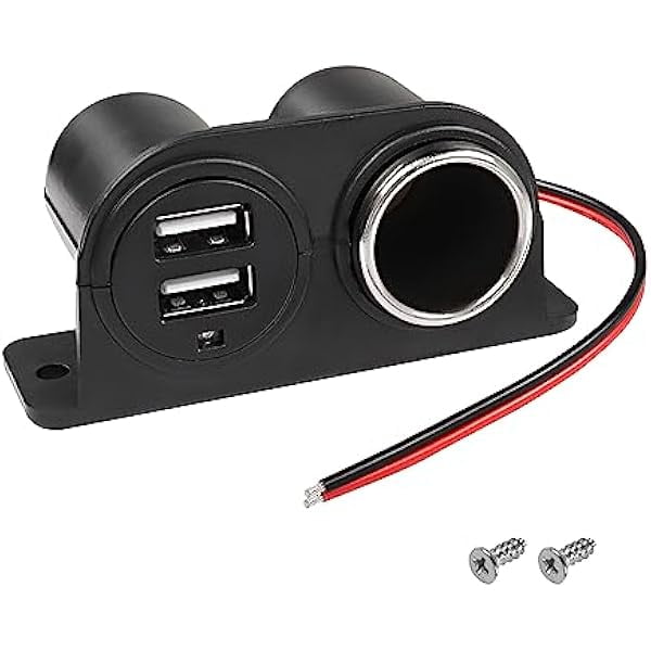 Dual USB Cigarette Lighter Socket Power Outlet Car Charger, 3.1A Dual ...