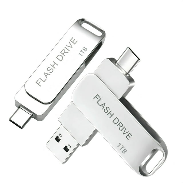 Dual USB Flash Drive 1TB/1000GB 2in1 Thumb Drive for Android/Tablet/PC ...