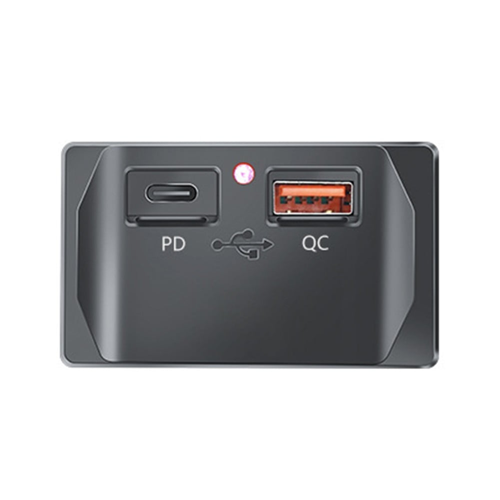Dual USB Ports QC3.0 PD Car Bus Charger Socket Adapter USB Power Panel ...