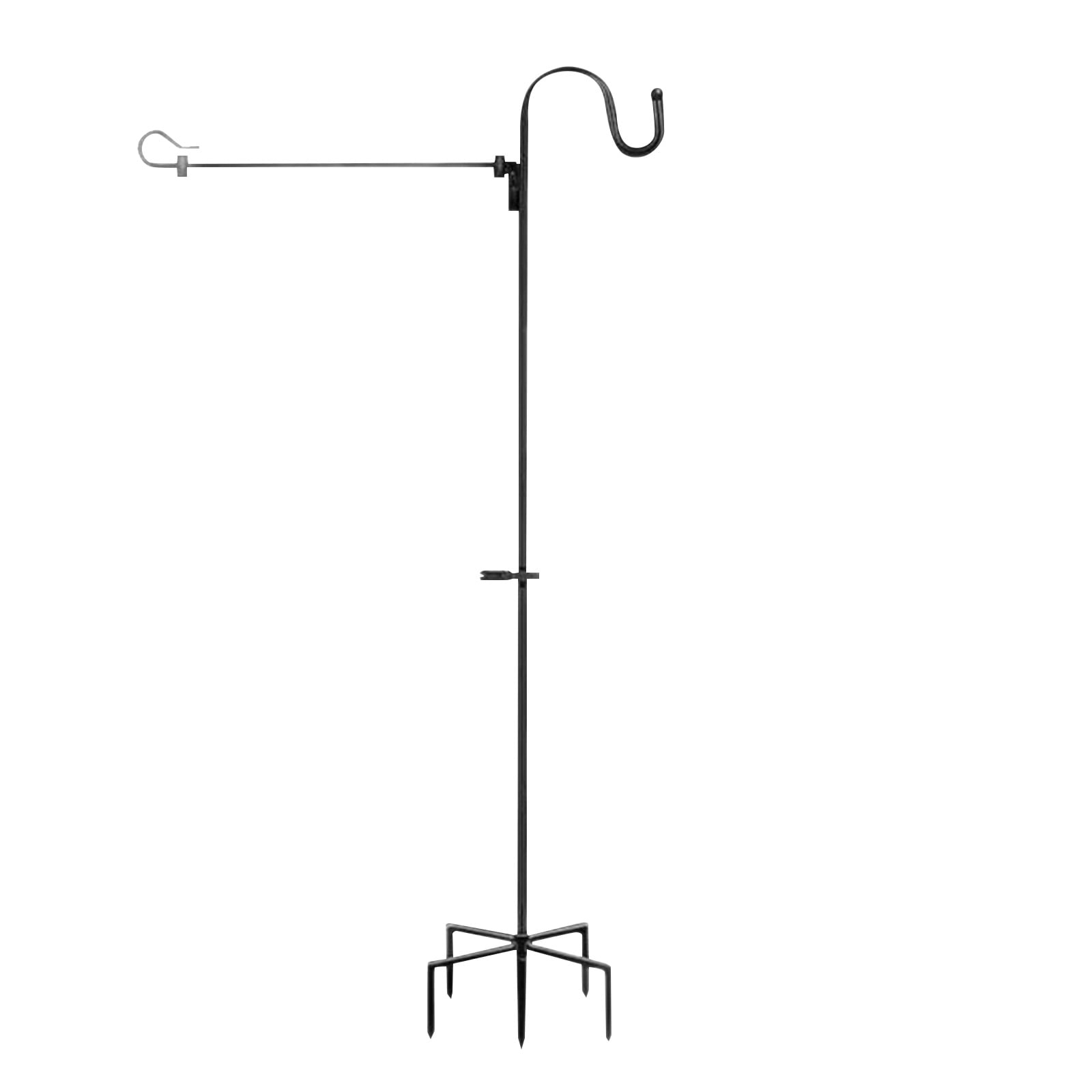 QianZelle Dual-Use Garden Flag Pole Holder & Decor Hook | Weather ...