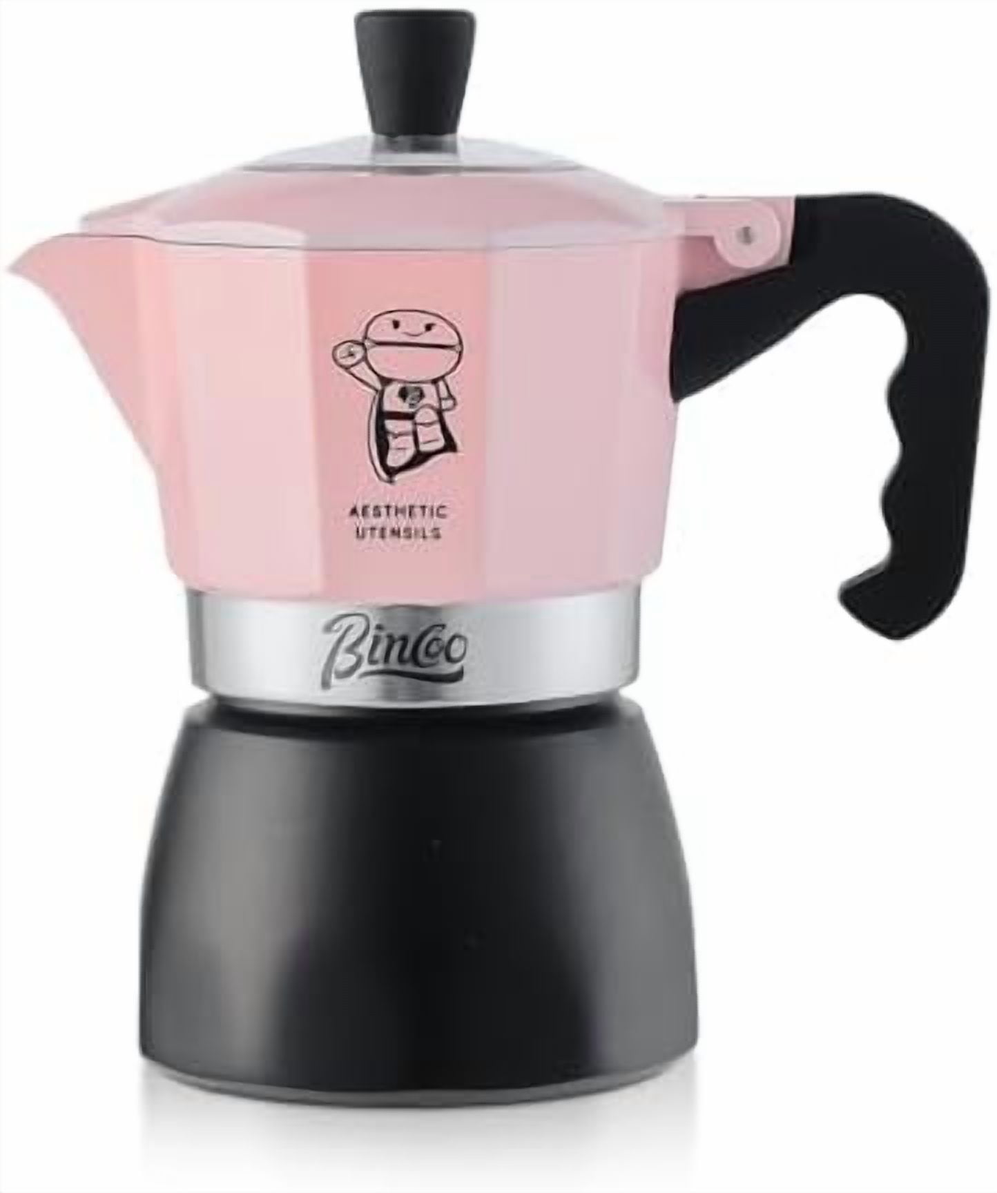 Dual-Valve Moka Pot | Upgraded 3Bar Pressure, Rich Crema Stovetop ...