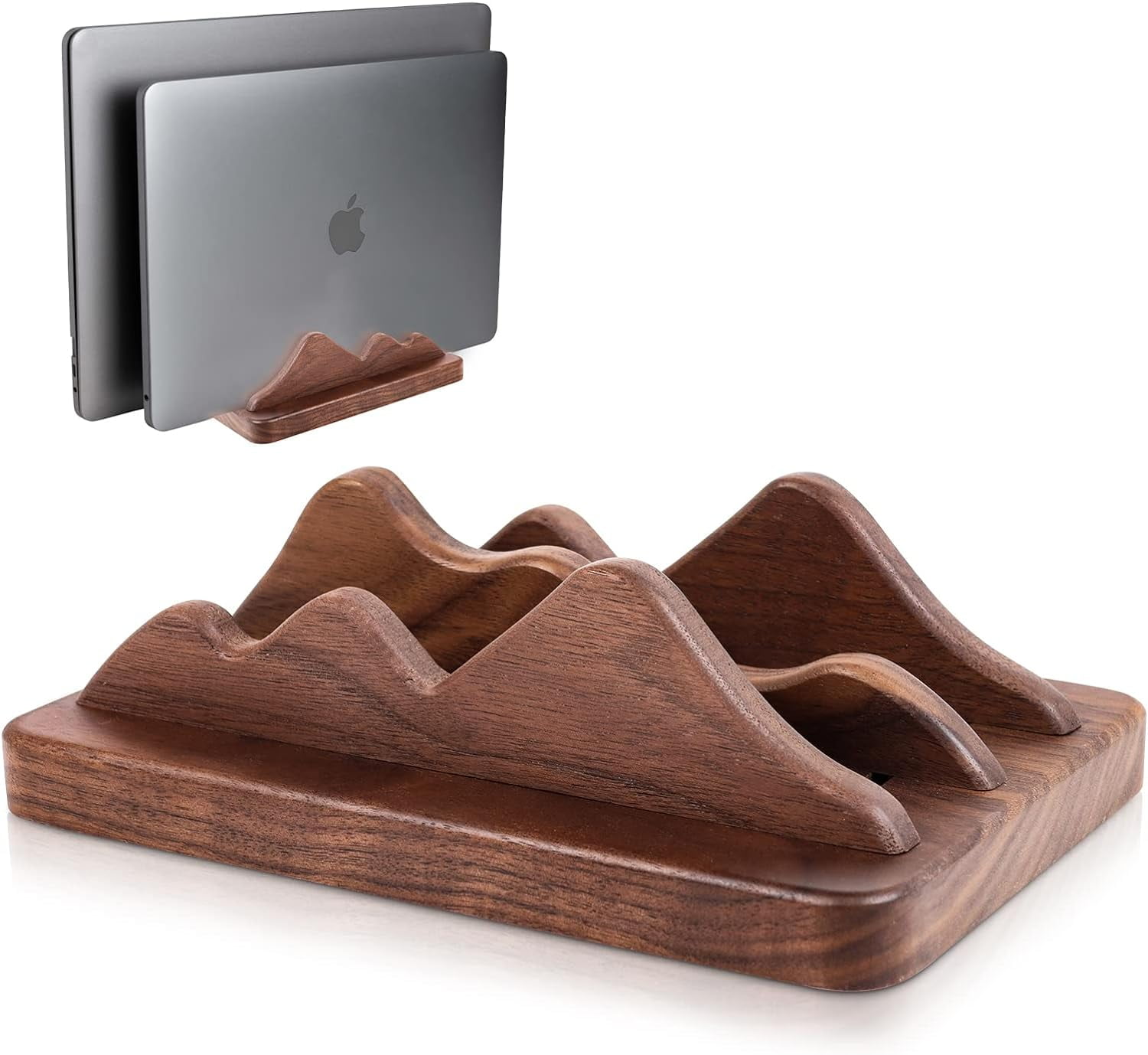 Dual Vertical Laptop Holder for Desk and Side Table, Space Saver ...