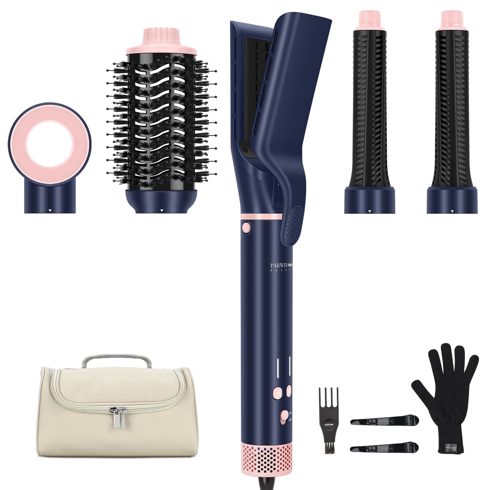 PARWIN PRO BEAUTY 5 in 1 Dual Voltage Hot Air Multi-Styler Hair Tool ...