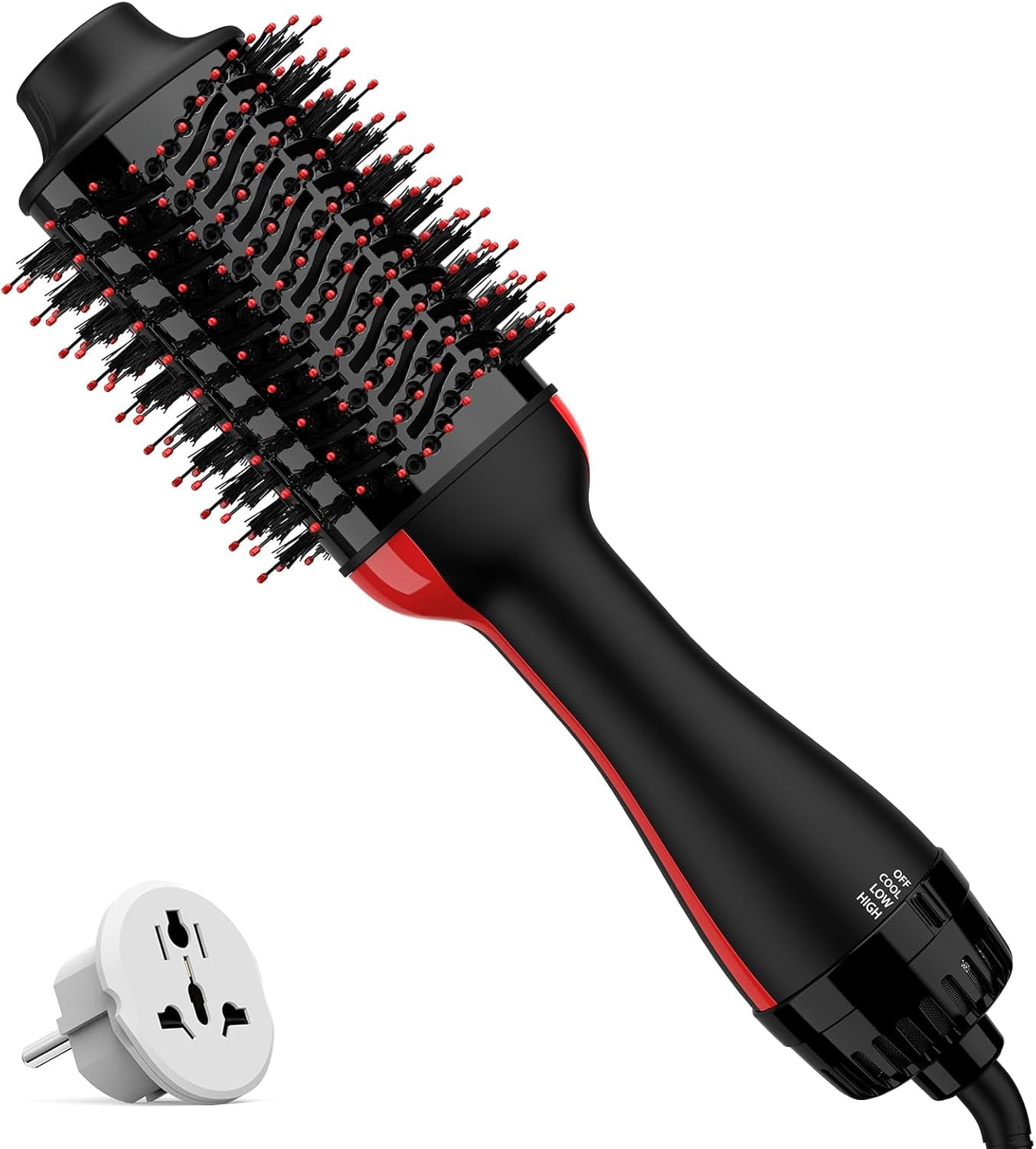 Dual Voltage Hair Dryer Brush with European Plug, Blow Dryer Brush for ...