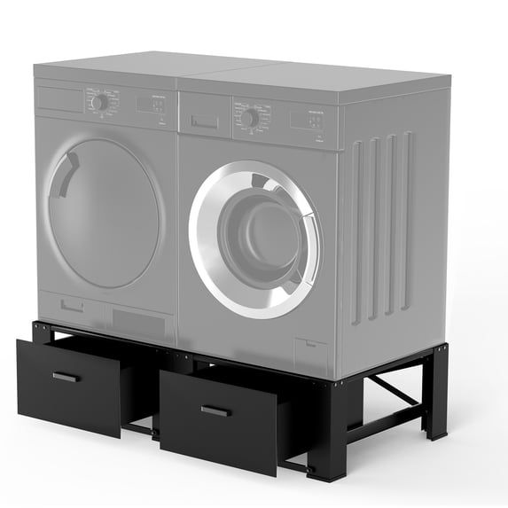 Dual Washing Machine Pedestals with Drawers 350Lb Heavy Duty Matalde 29 ...