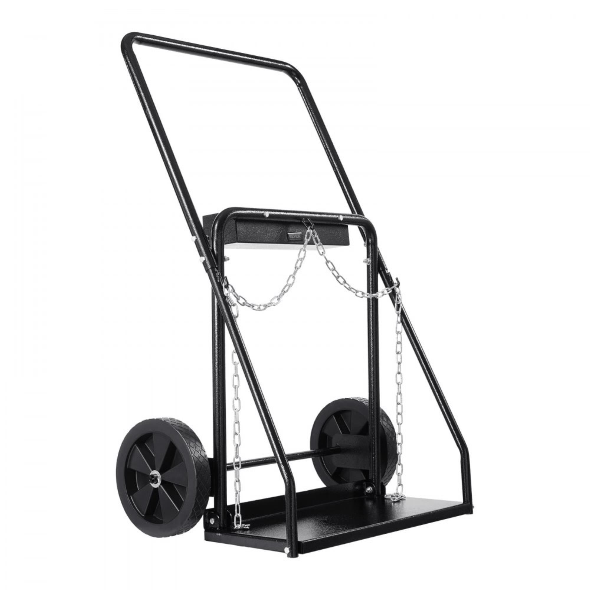 Dual Welding Cylinder Cart Oxygen Acetylene Tank Cart with 10" Solid ...