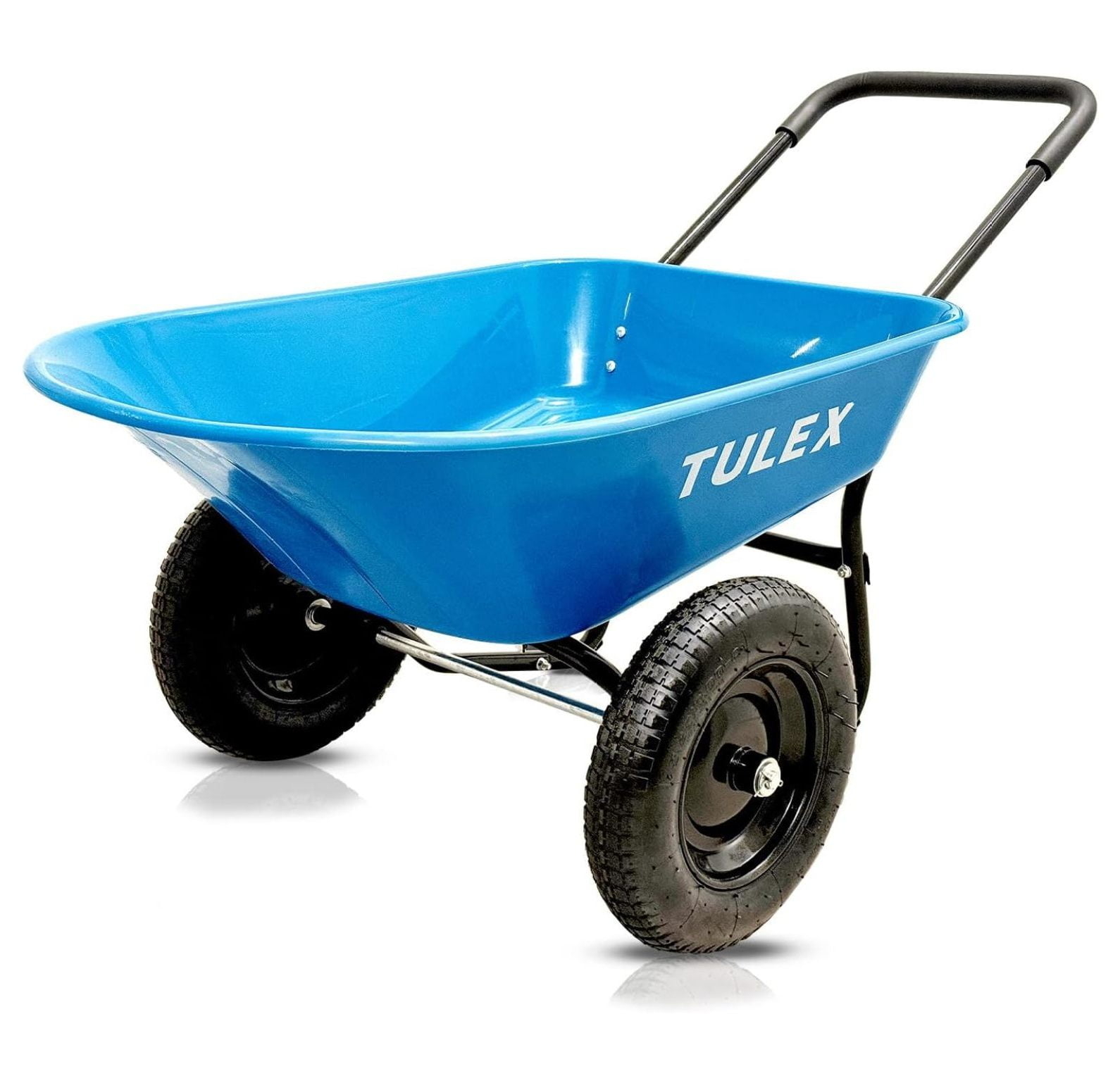 Dual-Wheel Home Garden Yard Utility Wheelbarrow Cart Yard Cart with ...