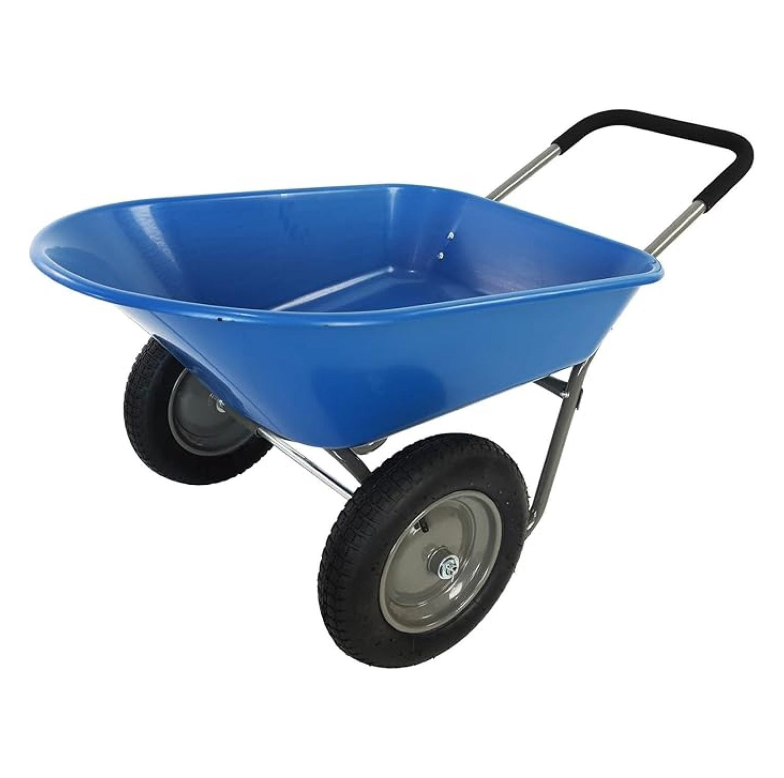 Dual Wheel Wheelbarrow - Heavy Duty Garden Cart 300lbs Capacity ...