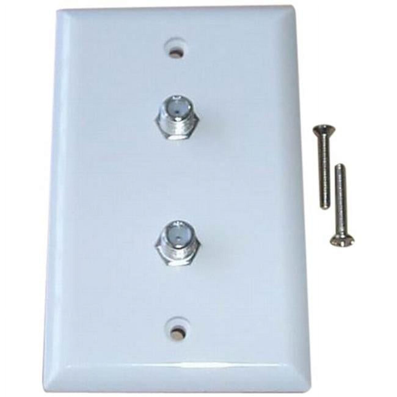 Dual White Coaxial Wall Plate - Walmart.com