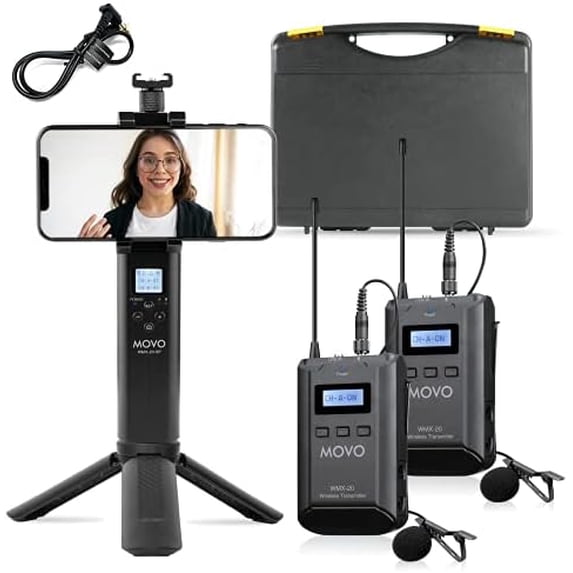 Dual Wireless Lavalier Microphone System for Smartphones - with 48 ...