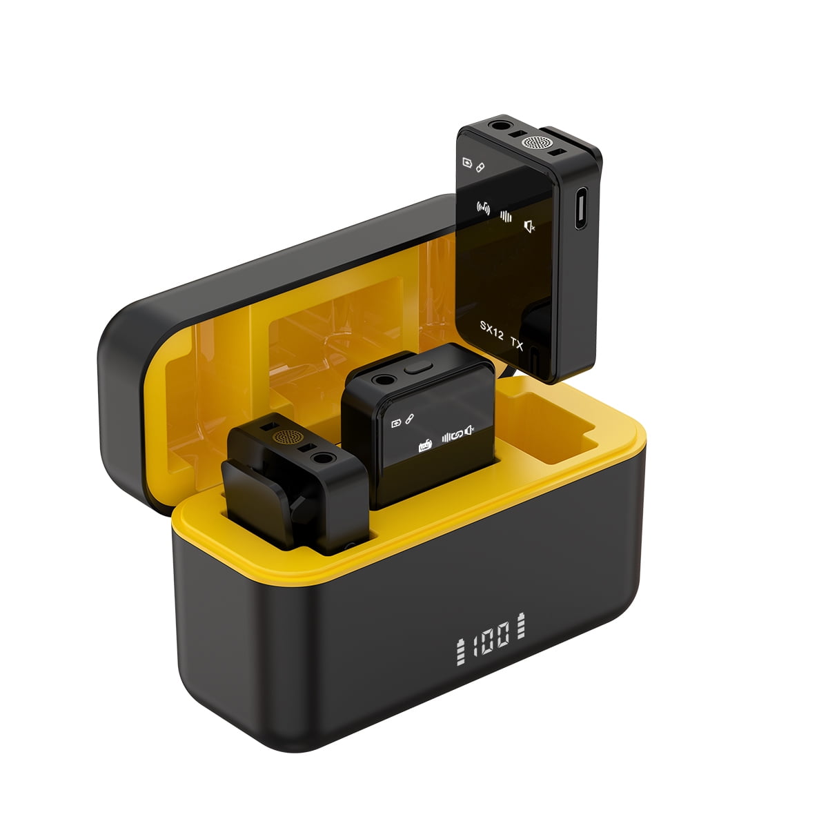 Dual Wireless Lavalier Microphone for Android iPhone Camera, Mini Mic ...