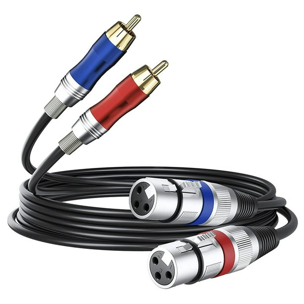 Dual XLR 3 Pin Female To Dual Rca Male Audio Cable Dual Xlr To Dual Rca ...