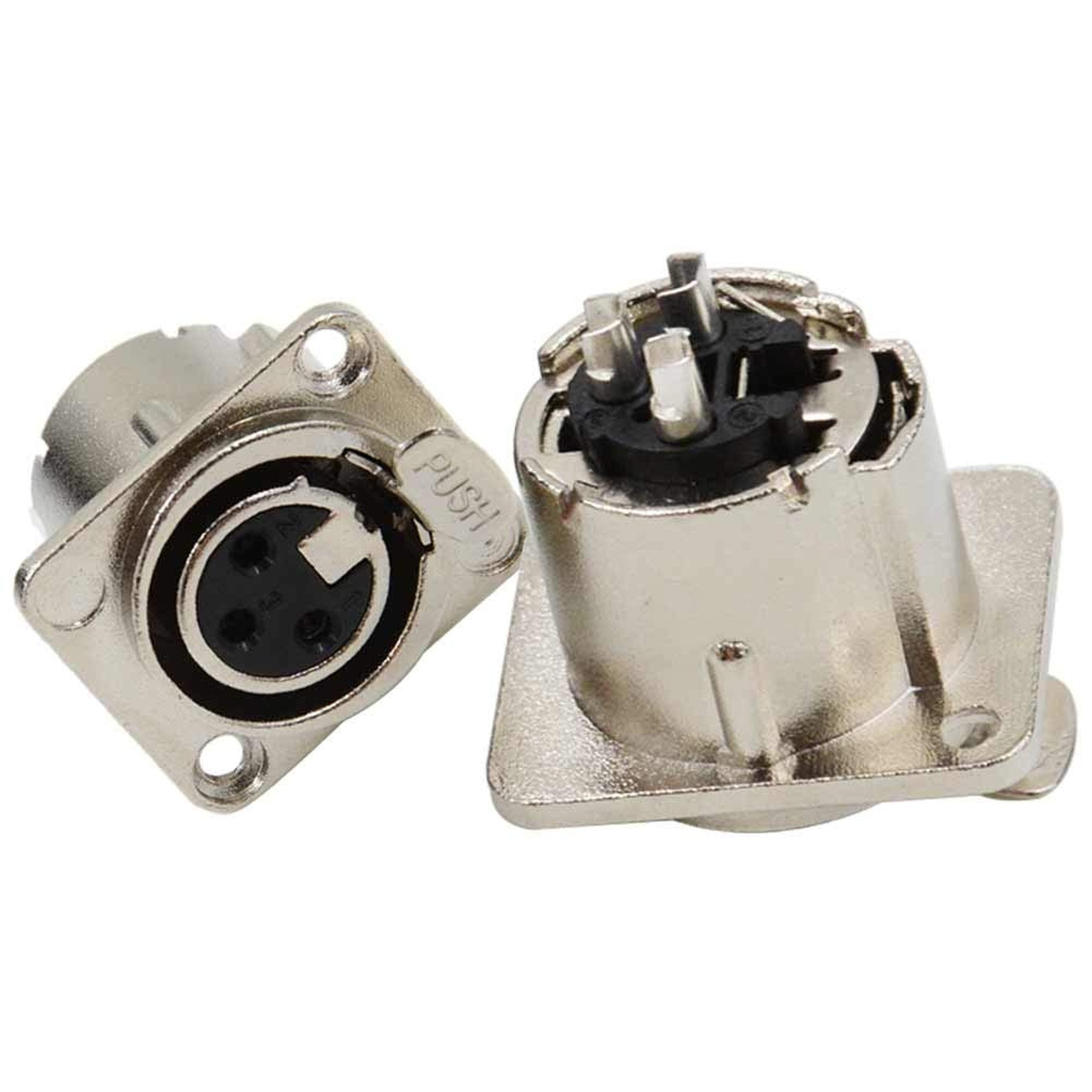 Dual XLR Female Jack Connector Set for Professional Audio Applications ...