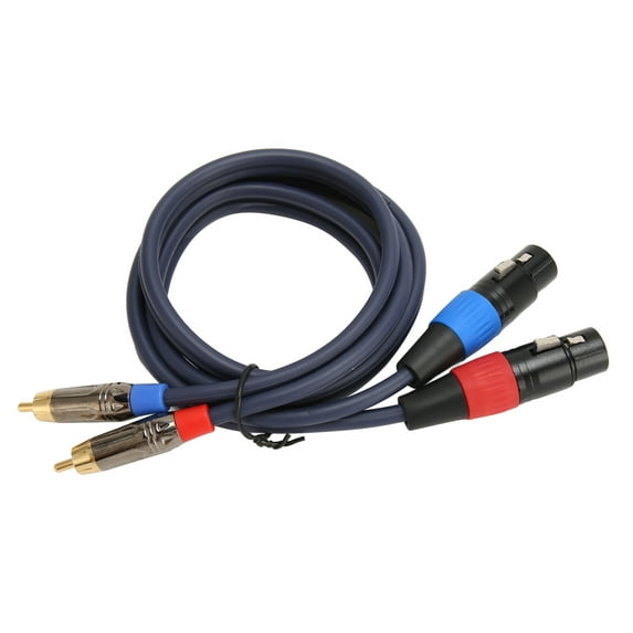 Dual XLR to RCA Cable Professional 24K Gold Plated Connector 2 XLR ...