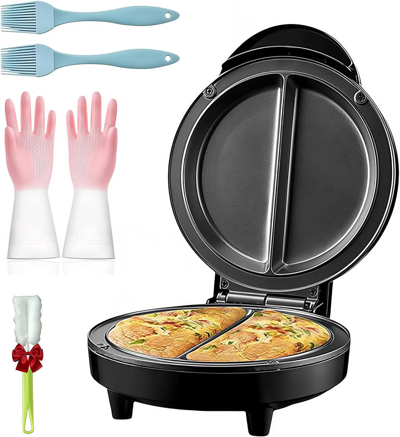 Dual-Zone Electric Omelette Maker, Electric Omelette Maker Nonstick ...