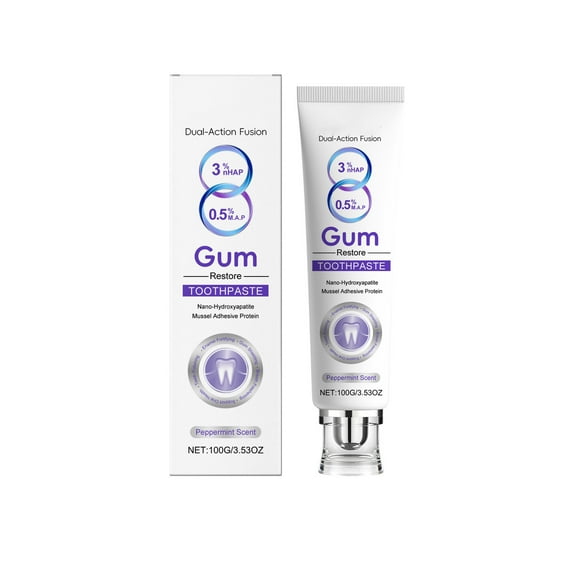 Dual-action Fusion Gum Restore Toothpaste,Nano Hydroxyapatite ...