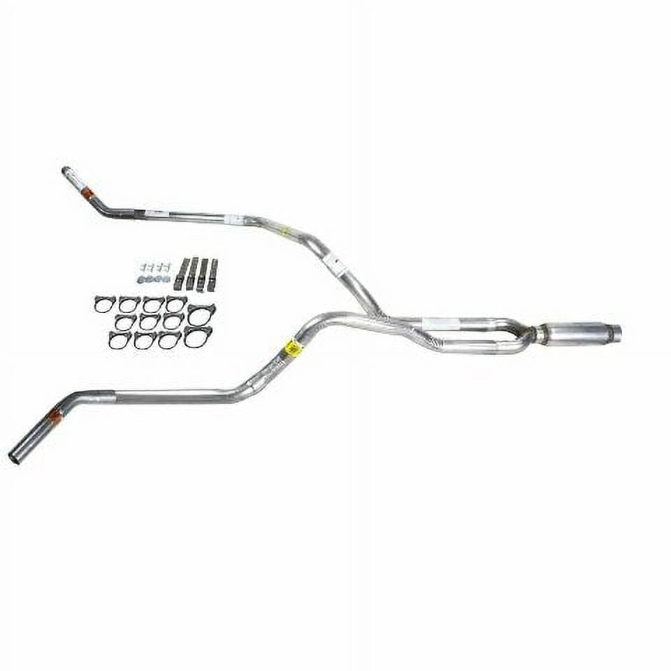 Dual exhaust 2.25 pipe Glass Pack muffler Corner exit Fits Dakota 87-96 ...