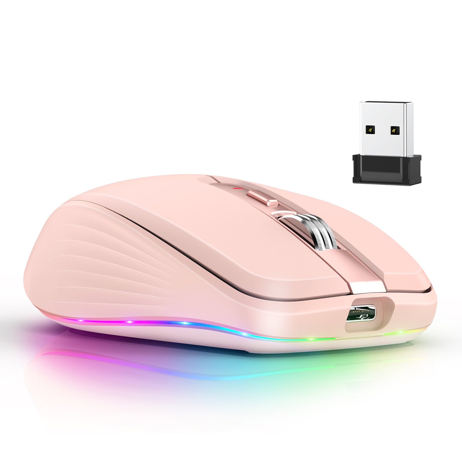 Dual-mode Wireless Mouse USB2.4G+BT5.1 Type-C Rechargeable Gaming Mouse ...